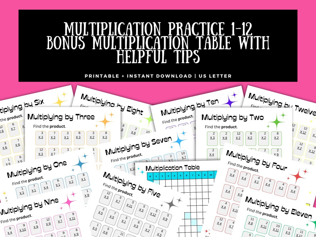 Printable Multiplication Worksheets 1-12 -- Multiplication Table ...
