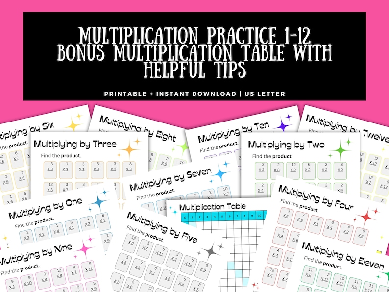 Printable Multiplication Worksheets 1-12 -- Multiplication Table ...