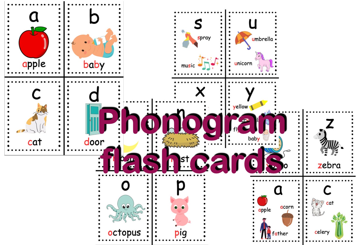 Phonogram Cards Sound Spelling Cards Phoneme Grapheme