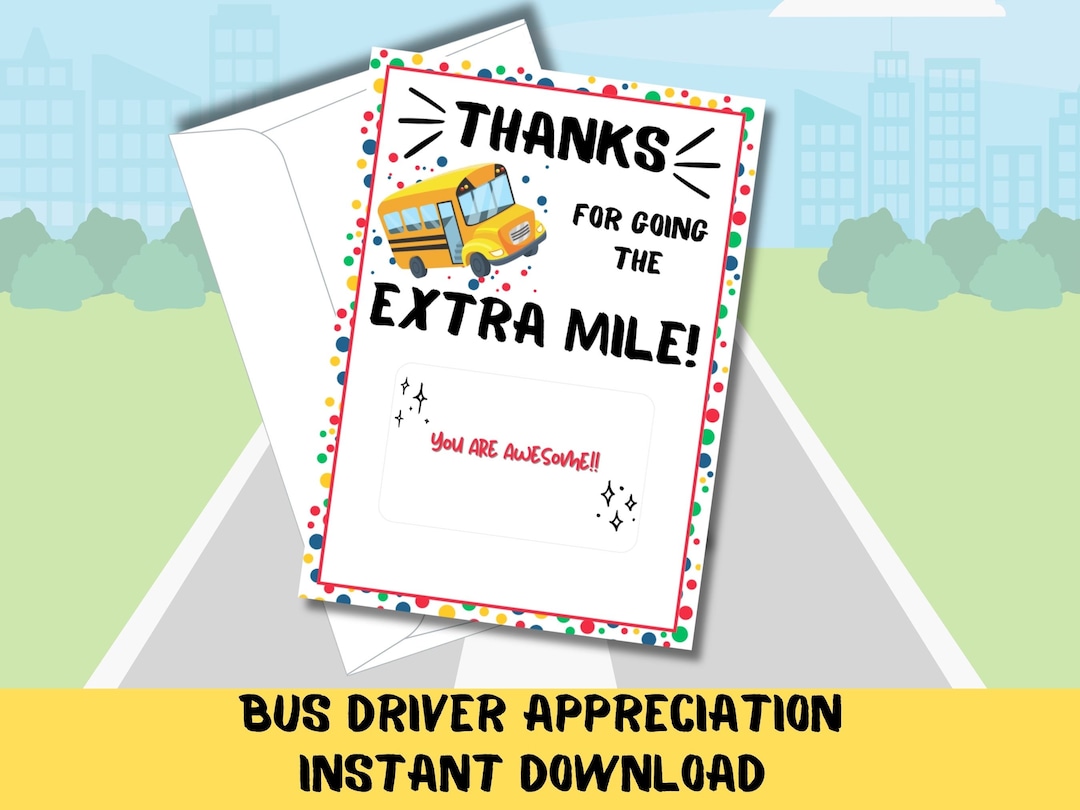 Bus Driver Appreciation Gift Card Holder | Thank You Gift Card Holder ...
