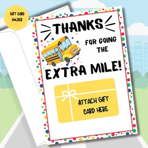 Bus Driver Appreciation Gift Card Holder | Thank You Gift Card Holder ...