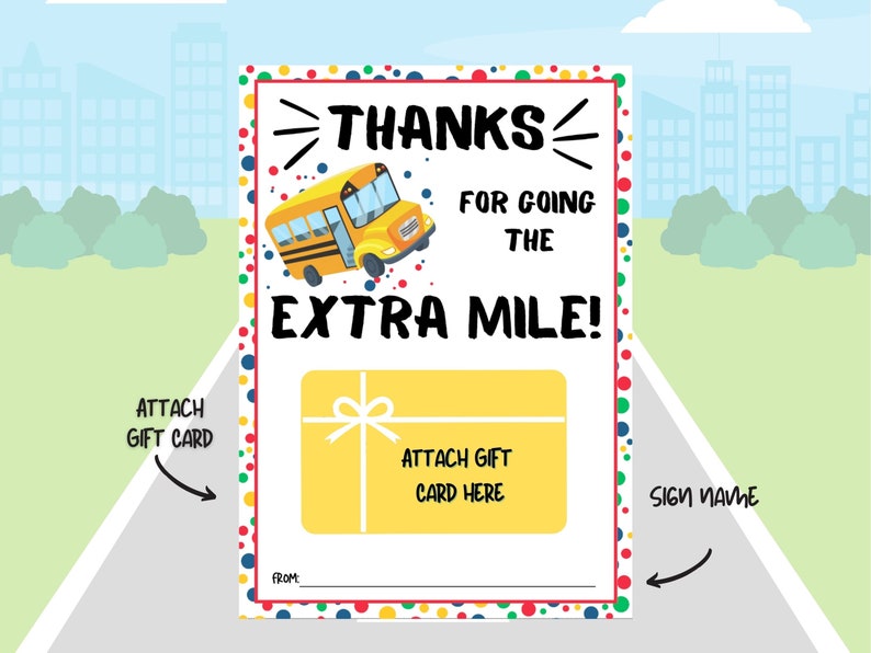 Bus Driver Appreciation Gift Card Holder | Thank You Gift Card Holder ...