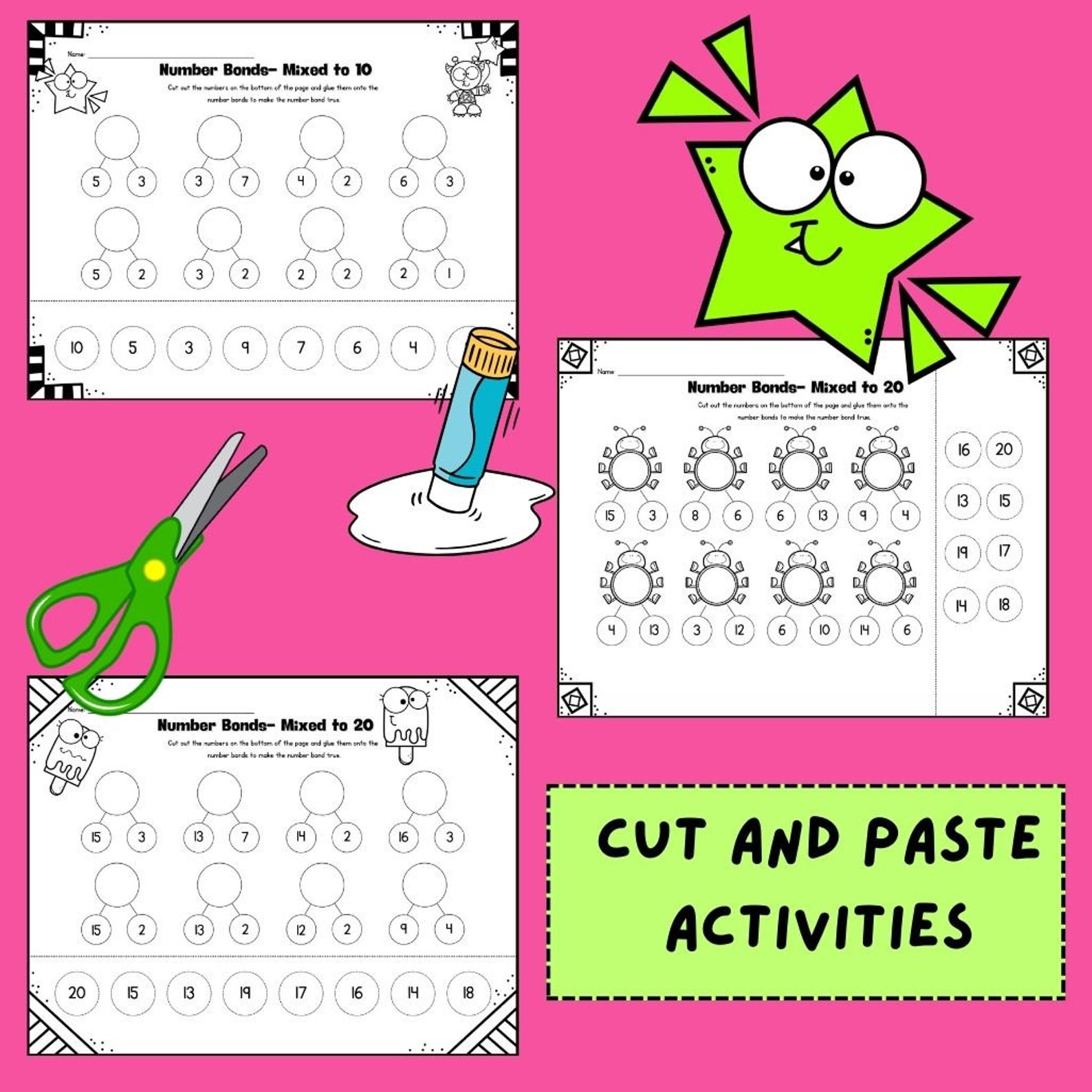 Number Bond Practice | Number Bonds to 20 | Kindergarten and First ...