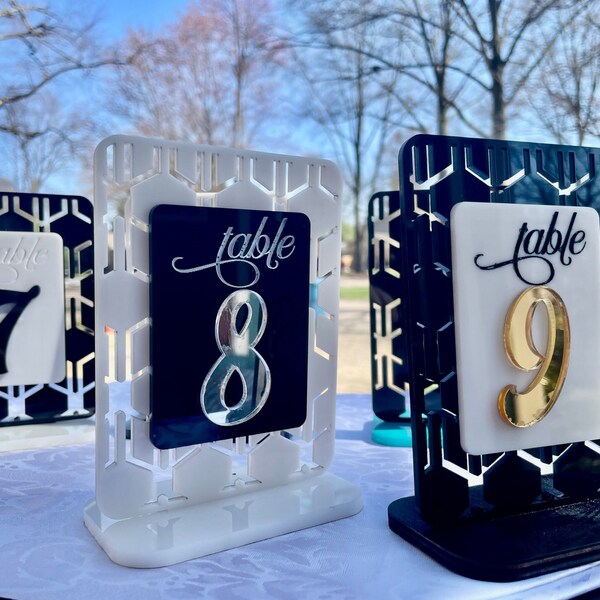 Acrylic Table Numbers Wedding - Etsy