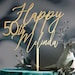 Personalized Happy 50th Cake Topper Custom Birthday Cake Topper for ...
