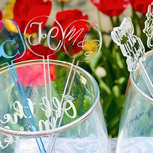 Custom Birthday Drink Stirrers Personalized Logo Stir Sticks Wedding ...