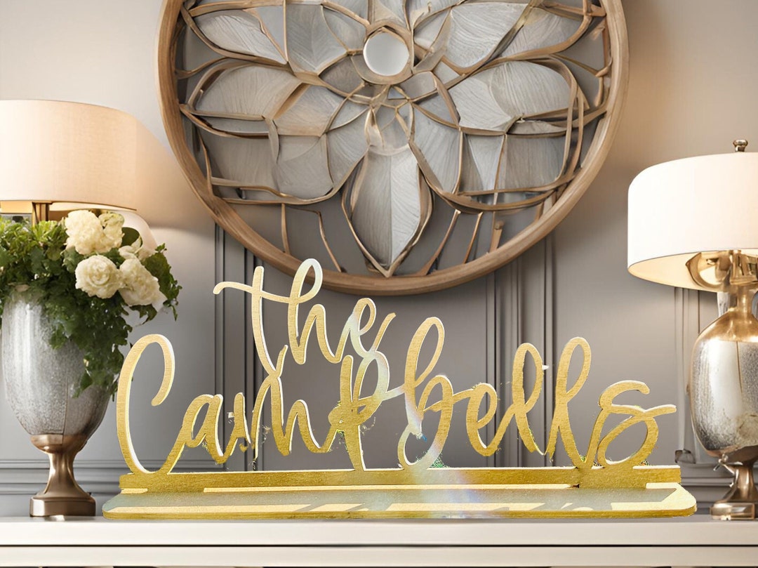 Personalized Fireplace Mantle Centerpiece Sign for Housewarming Gift ...