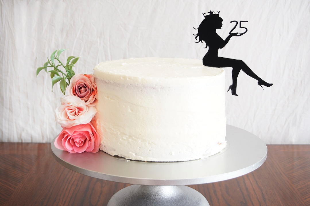 Custom Diva Cake Topper Sitting Girl Cake Topper Silhouette Birthday ...