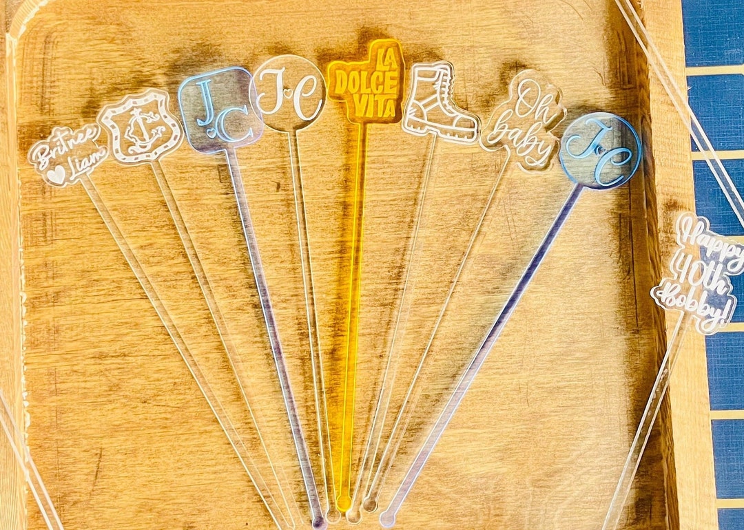 Personalized Drink Stirrers Custom Cocktail Stir Sticks Wedding Drink ...