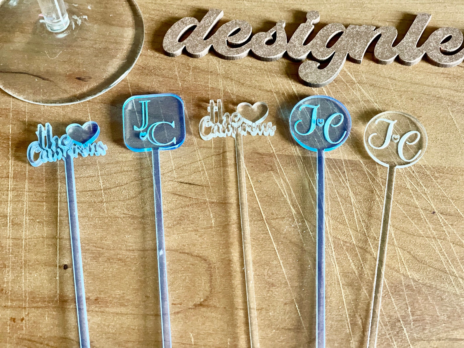 Custom Wedding Drink Stirrer Personalized Acrylic Stir Stick for ...