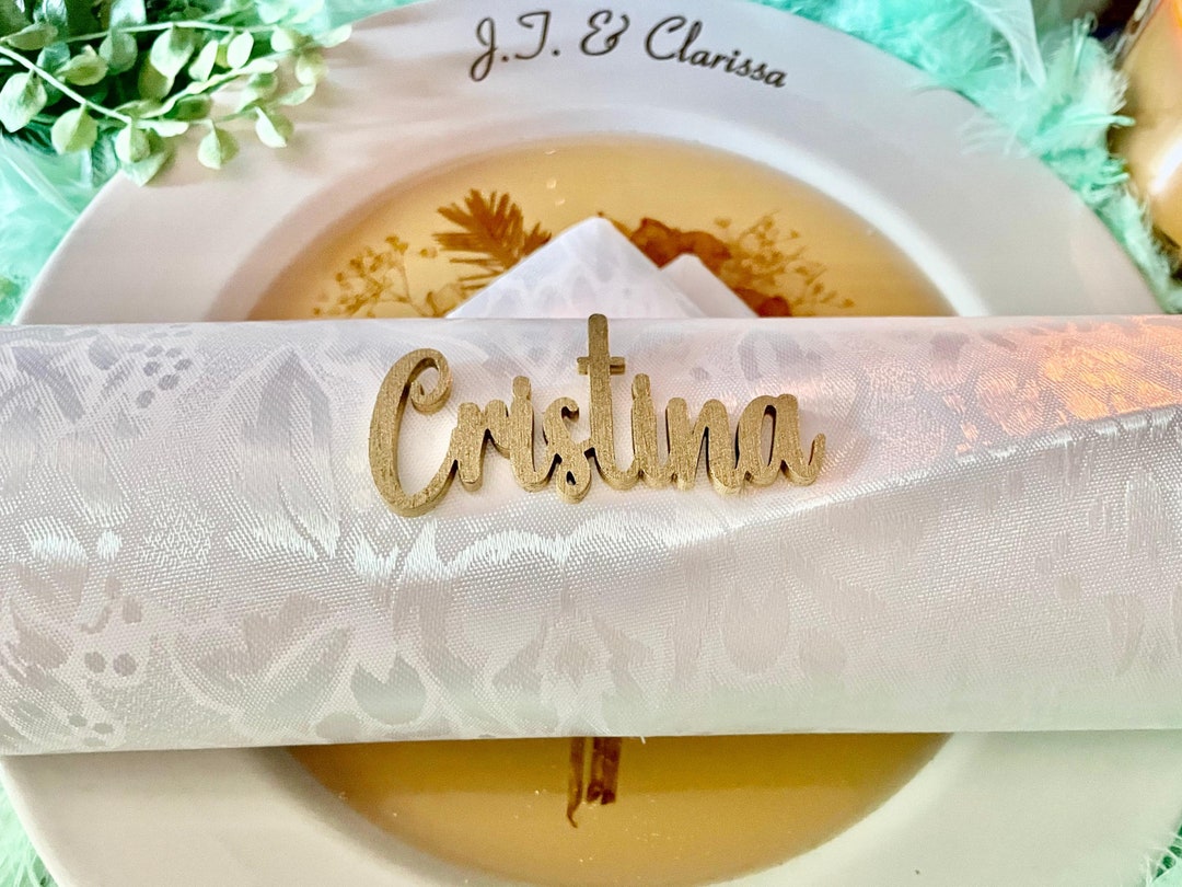Name Tags Place Cards Wedding Name Plate Birthday Laser Cut Names ...