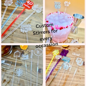 Custom Stir Stick for Wedding Personalized Drink Stirrers Birthday ...