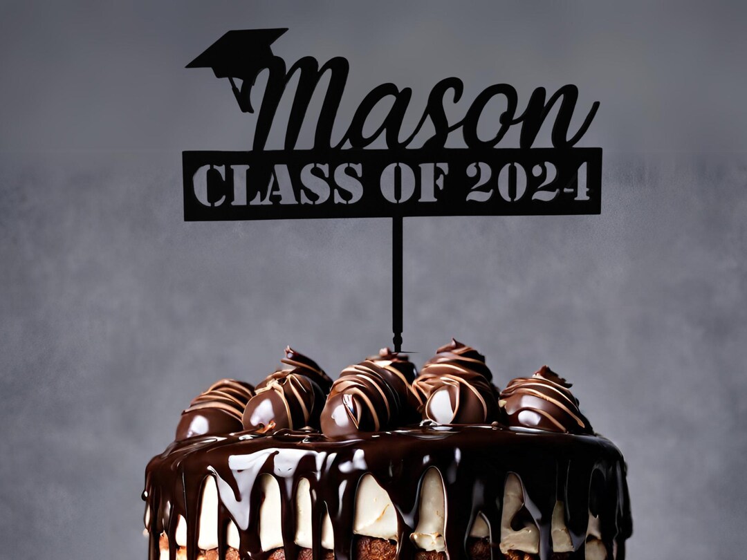 Personalized Graduation Cake Topper for Graduation Gift Congrats 2024 ...
