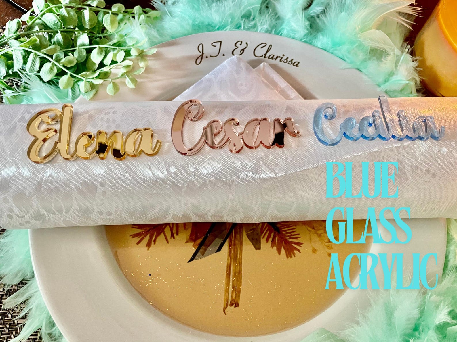 Name Plate Wedding Name Plate Wooden Setting Wedding Name Place Card ...
