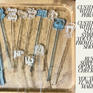 Custom Wedding Drink Stirrer Personalized Acrylic Stir Stick for ...