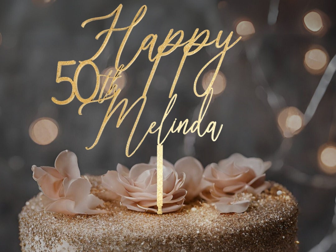 Personalized Birthday Cake Topper for Any Age Birthday Gift Name Cake ...