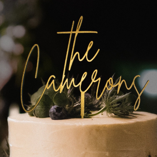 Gold Cake Topper - Etsy