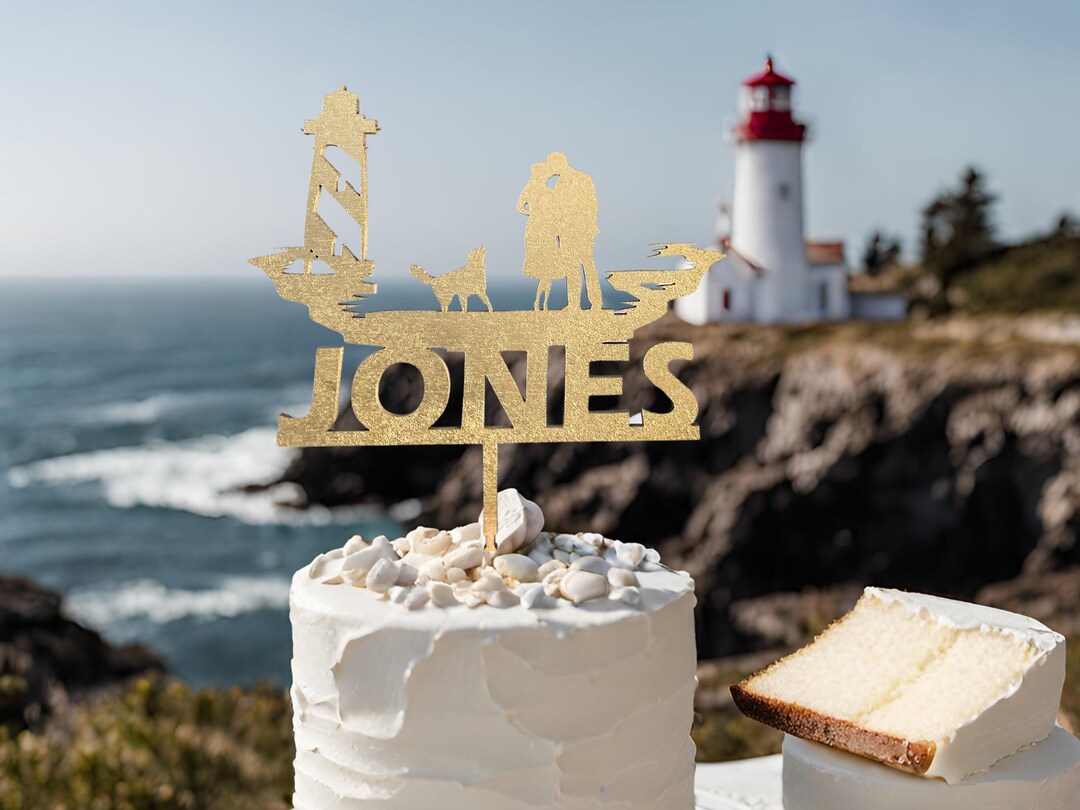 Lighthouse Wedding Cake Topper Silhouette Wedding Cake Topper for ...