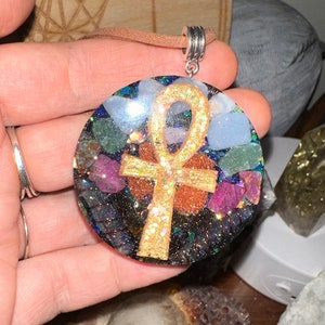 Ankh Orgone Crystal Necklace, Reiki Healing, Psychic Protection, 528 Hz ...