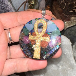 Ankh Orgone Crystal Necklace, Reiki Healing, Psychic Protection, 528 Hz ...
