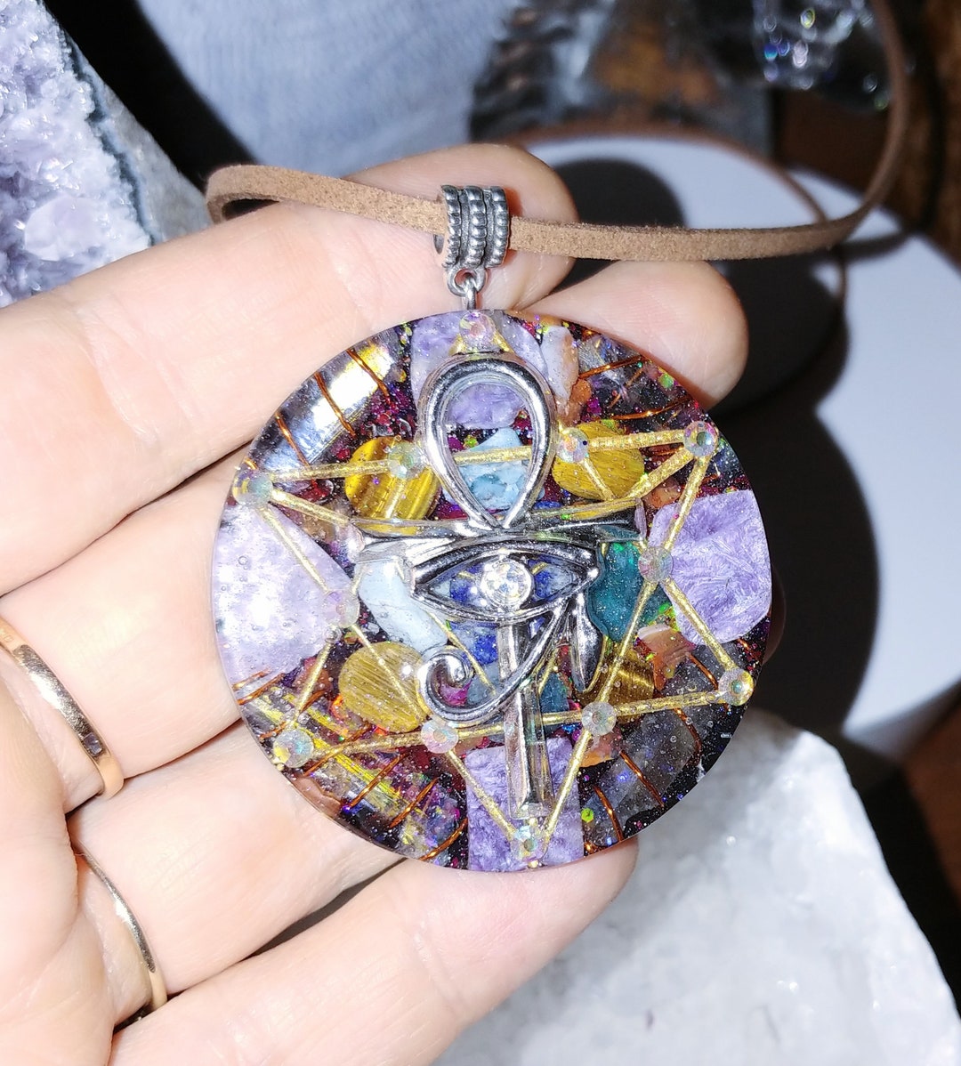 Ankh and Eye of Horus Merkaba Light Transformation Orgone - Etsy