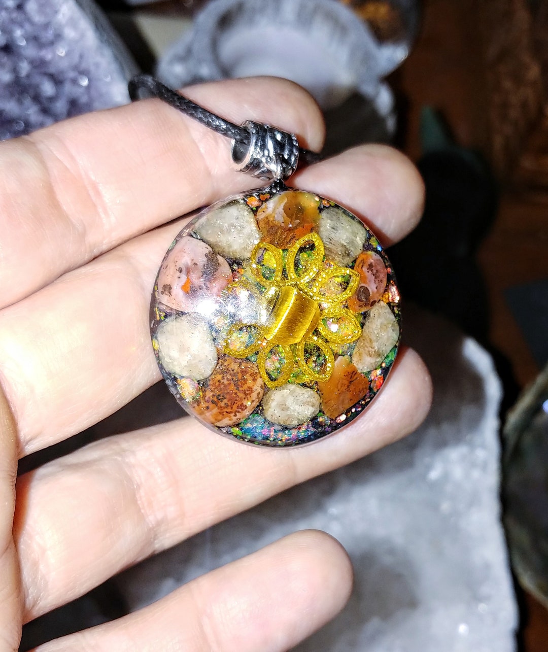 Flower of Life Swadhistana Chakra Activation,tiger's Eye, Sunstone ...