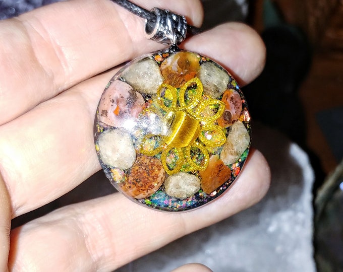 Flower of Life Swadhistana Chakra Activation,tiger's Eye, Sunstone ...