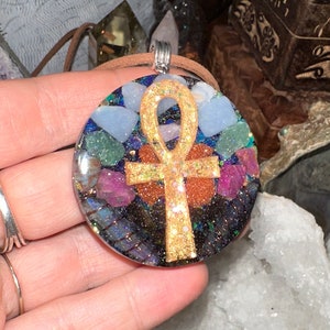 Ankh Orgone Crystal Necklace, Reiki Healing, Psychic Protection, 528 Hz ...