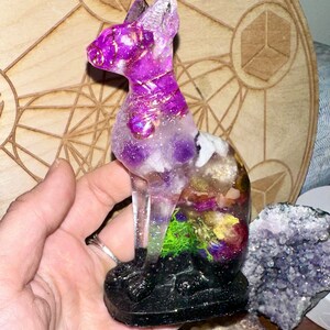 5 ORGONE Egyptian Bastet Cat Goddess Statue, 3D Orgonite Sculpture ...