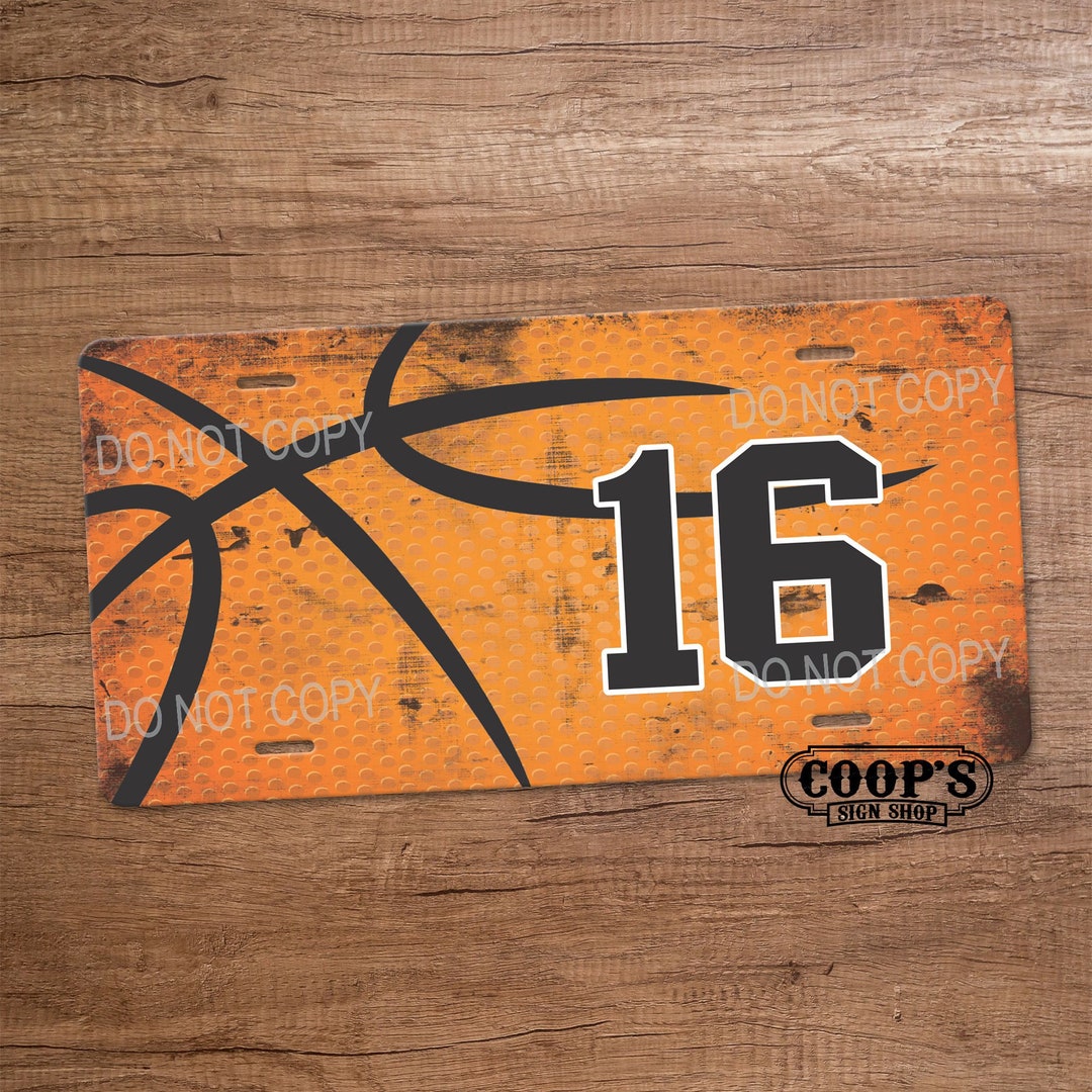 Basketball License Plate - Personalized Car Tag - Basketball Player ...
