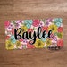Cute Flower Doodles Name License Plate Personalized Car Tag Custom ...