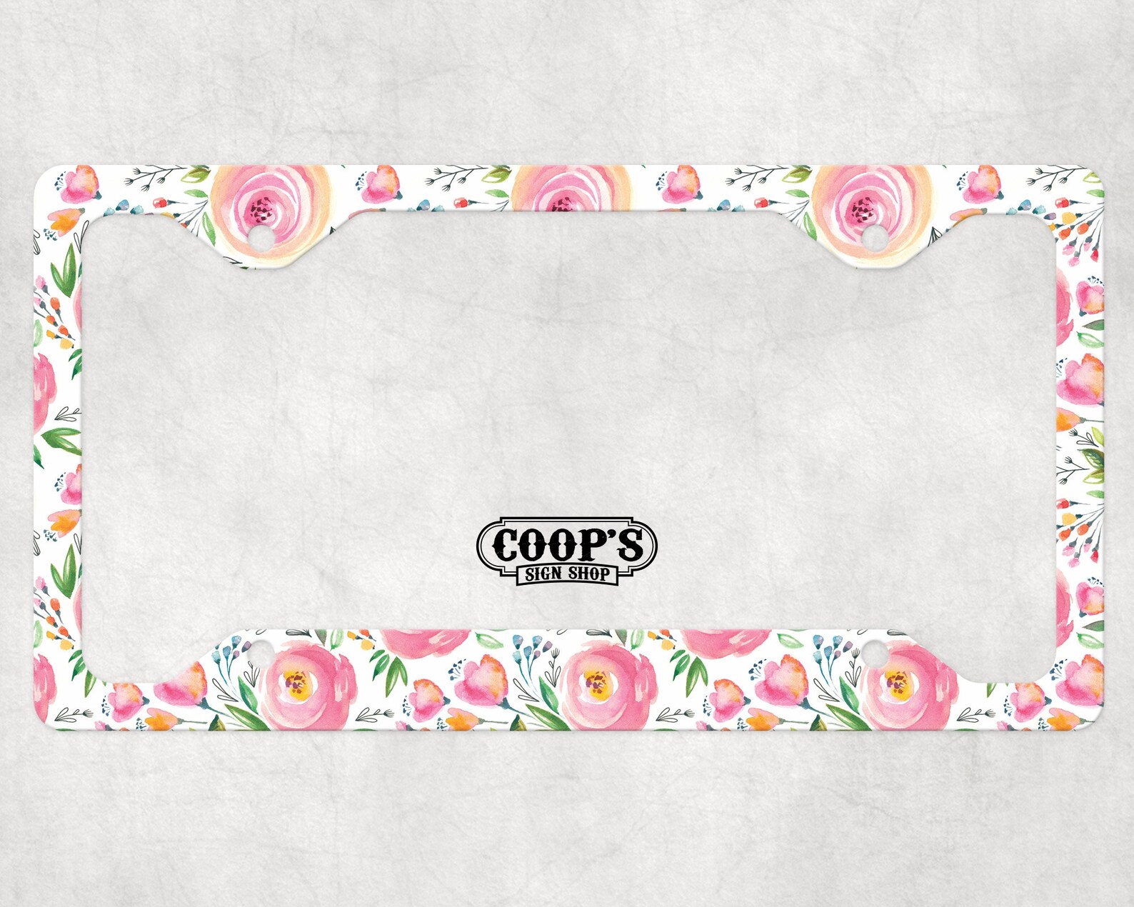 Pink Roses License Plate Frame Matches Personalized Plate in - Etsy