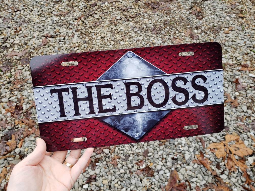 Diamond Plate Print Metal Personalized License Plate | Etsy