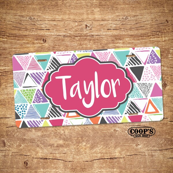 Triangle Name Plate - Etsy