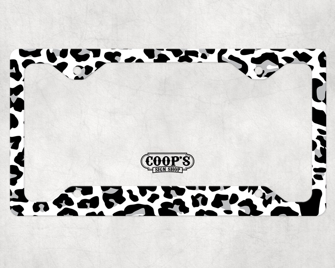 Cheetah Spots License Plate Frame Matches Personalized Plate - Etsy
