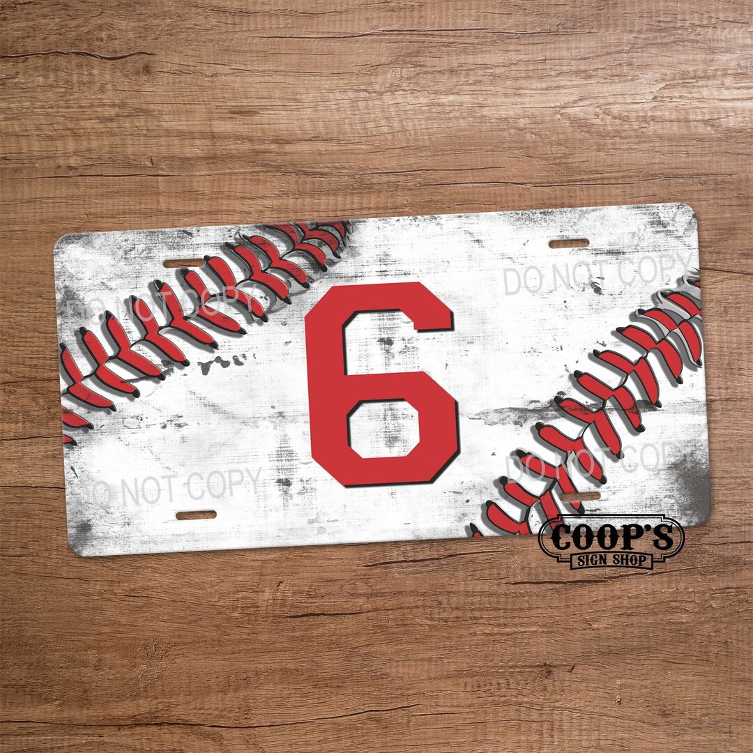 Baseball License Plate - Personalized Car Tag - Baseball Stitches ...