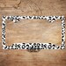 White Cheetah License Plate Frame - Trendy Car Accessory - Etsy