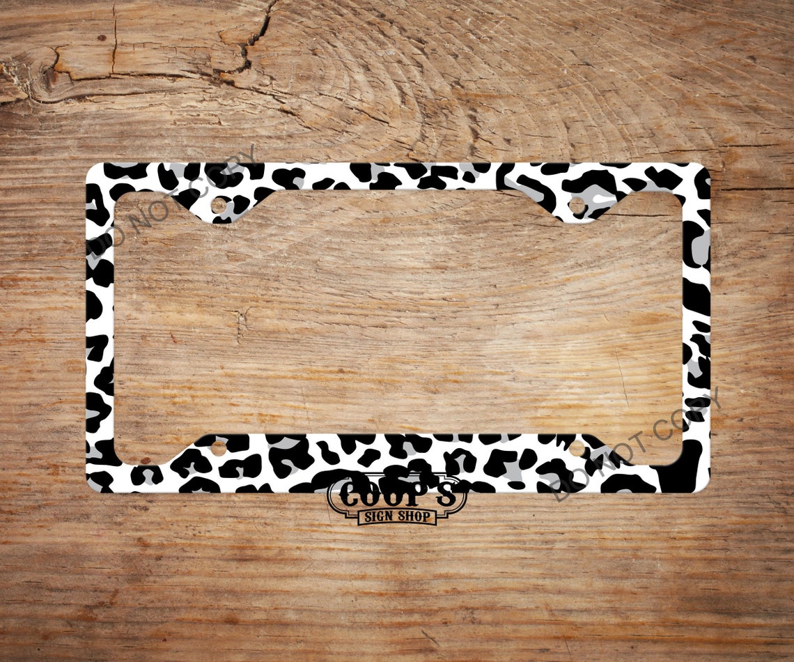 Cheetah Spots License Plate Frame - Car Decor - Vehicle Accessories ...