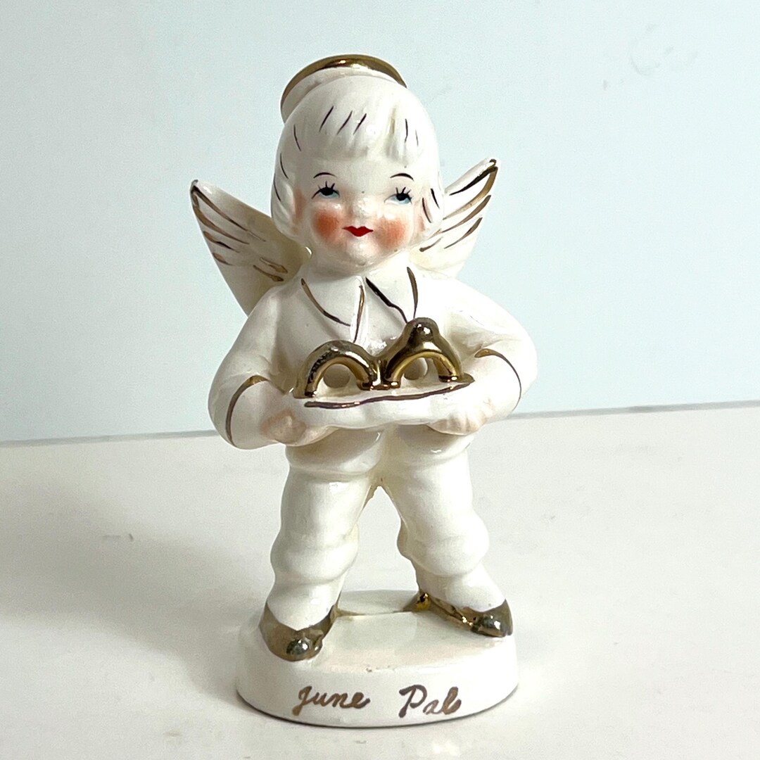 Vintage Napco June Boy Angel Pal, Angel Figurine, Ring Bearer, Wedding ...