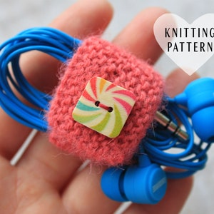 KNITTING PATTERN, Cord Organizer, Headphones Case, Cord Holder, Ear ...