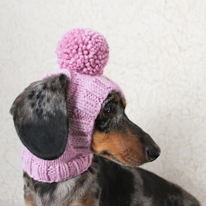 Pink Dog Hat in All Natural Wool With Open Ears - Etsy