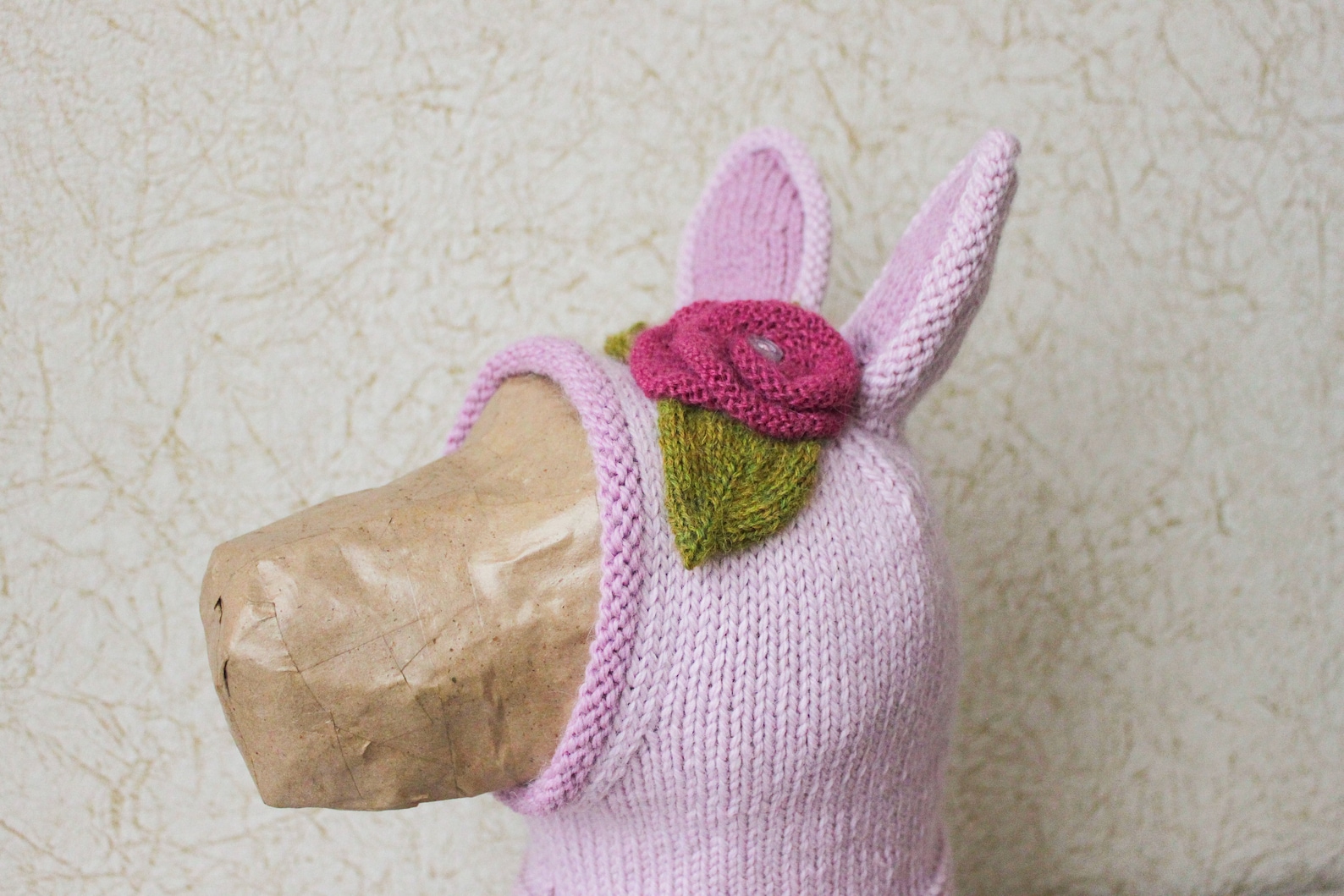 KNITTING PATTERN, Pit Bull Bunny Dog Hat, Dog Snood, Bunny Hat, Large ...