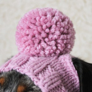 Pink Dog Hat in All Natural Wool With Open Ears - Etsy