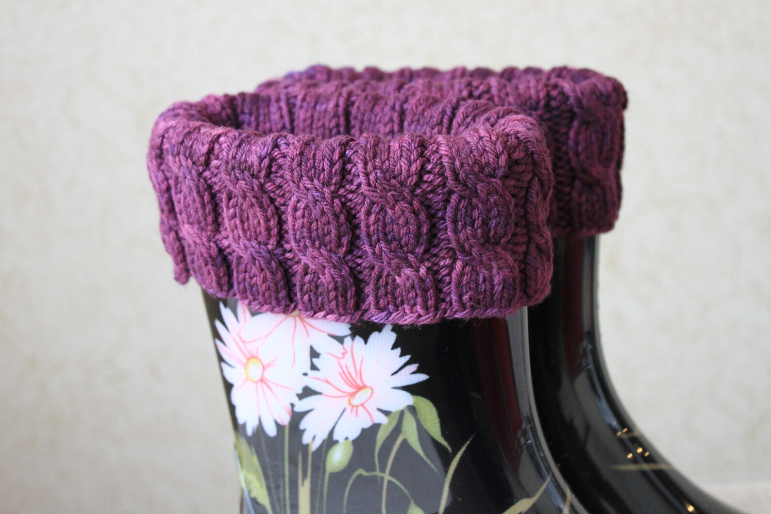 KNITTING PATTERN Boot Toppers Boot Cuffs Cabled Boot Cuffs | Etsy