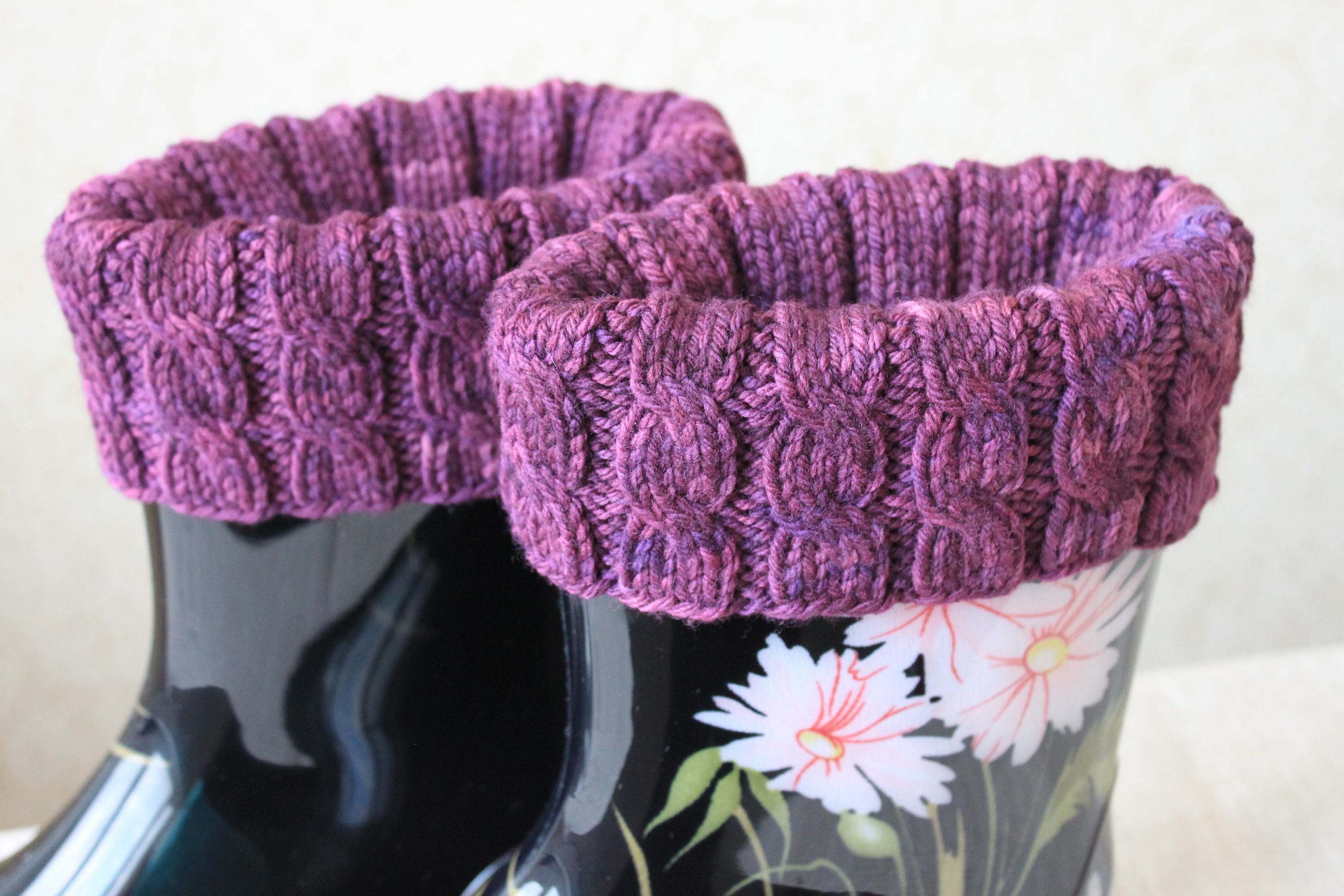 KNITTING PATTERN Boot Toppers Boot Cuffs Cabled Boot Cuffs - Etsy