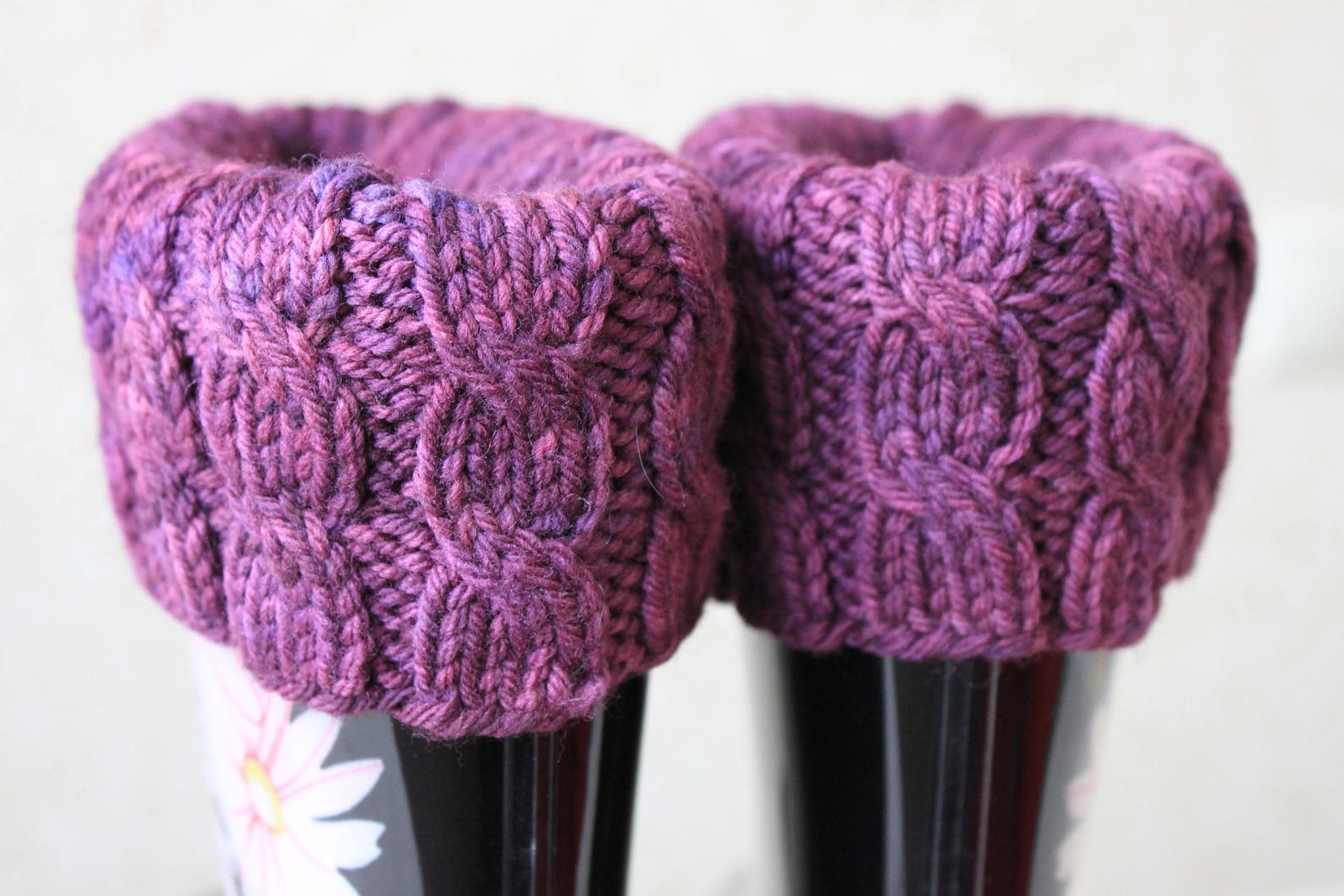 KNITTING PATTERN Boot Toppers Boot Cuffs Cabled Boot Cuffs | Etsy