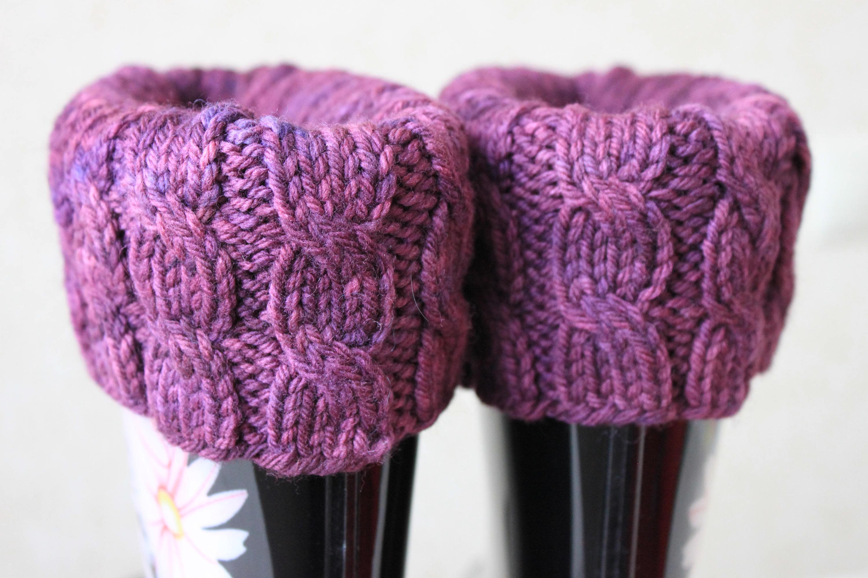 KNITTING PATTERN Boot Toppers Boot Cuffs Cabled Boot Cuffs - Etsy