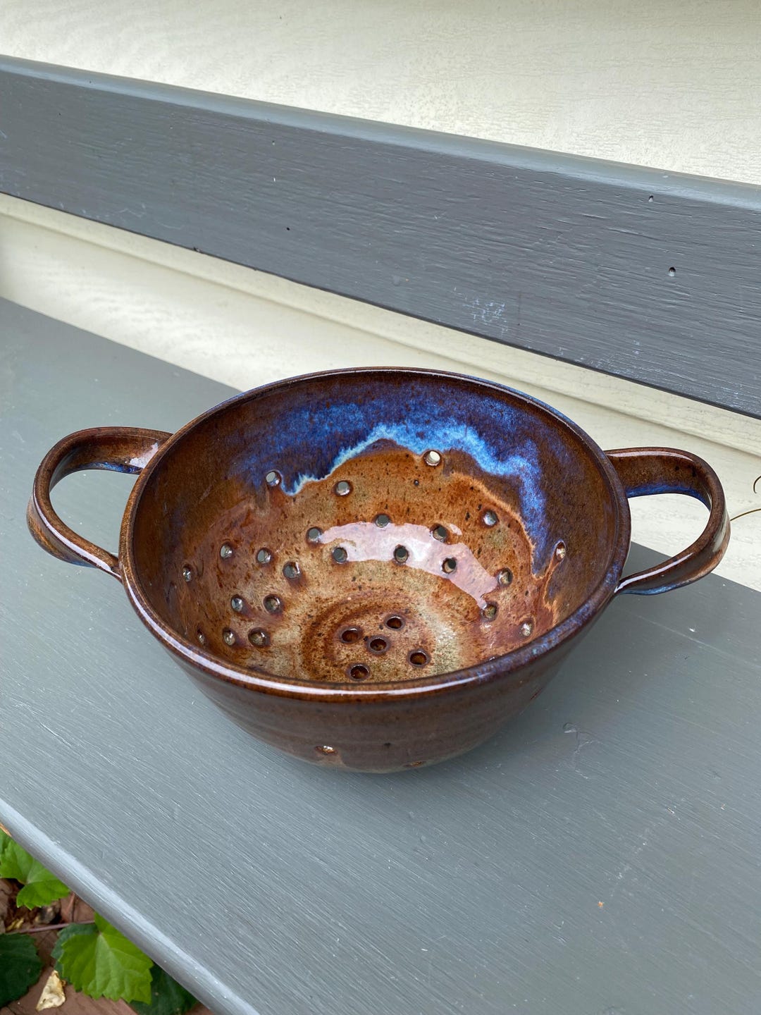 Ceramic Colander With Two Handles - Etsy
