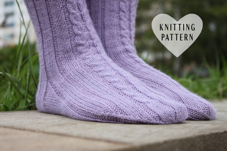 KNITTING PATTERN Awesome Possum Socks Cabled Knit - Etsy
