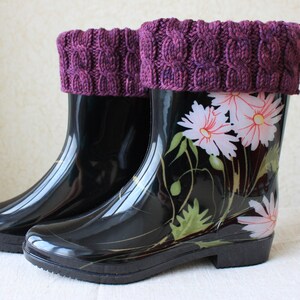 KNITTING PATTERN, Boot Toppers, Boot Cuffs, Cabled Boot Cuffs, Knitted ...